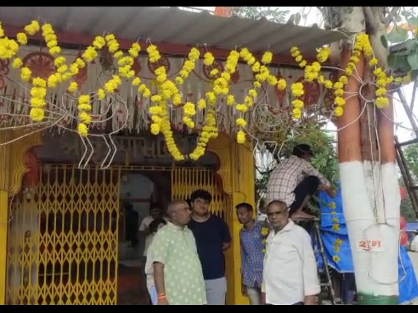 Shri Krishna temple preparations for Dahi Matki events since morning ...
