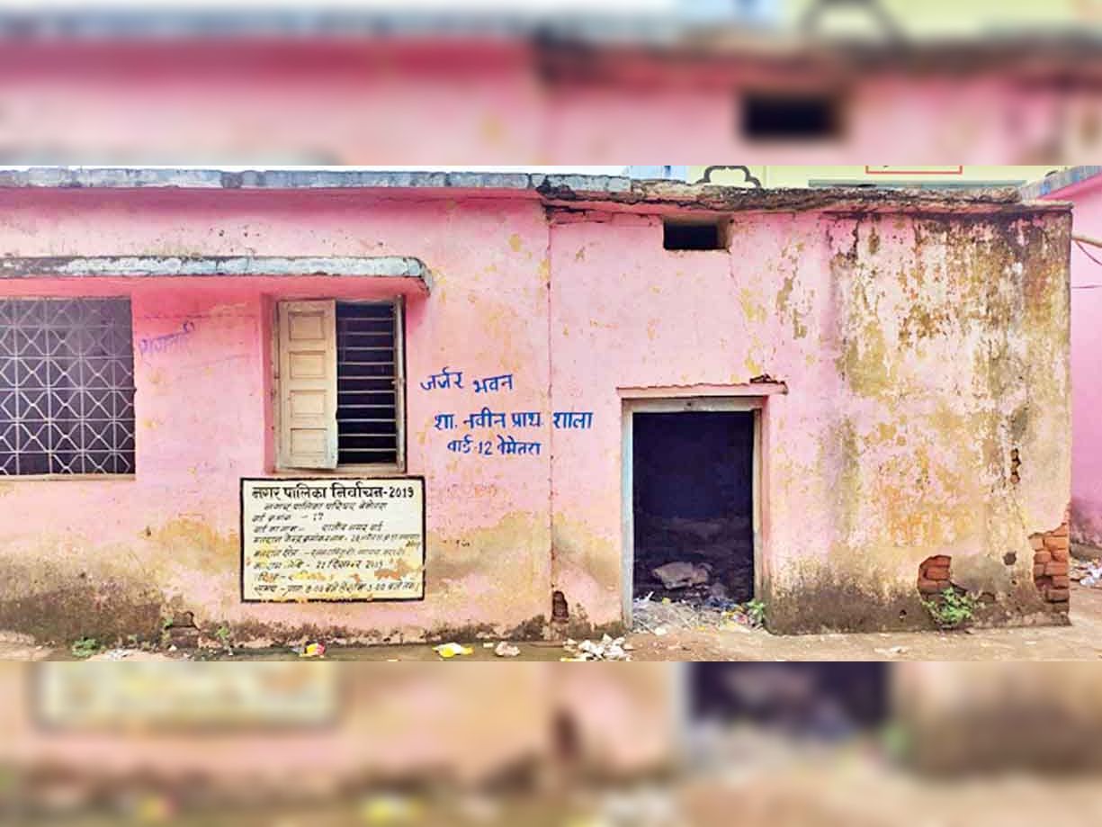 280 bad school buildings have not been demolished yet, children playing ...
