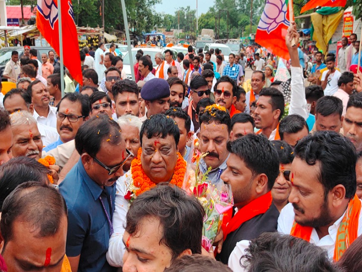 Narayan Chandel reached Janjgir for the first time after becoming ...