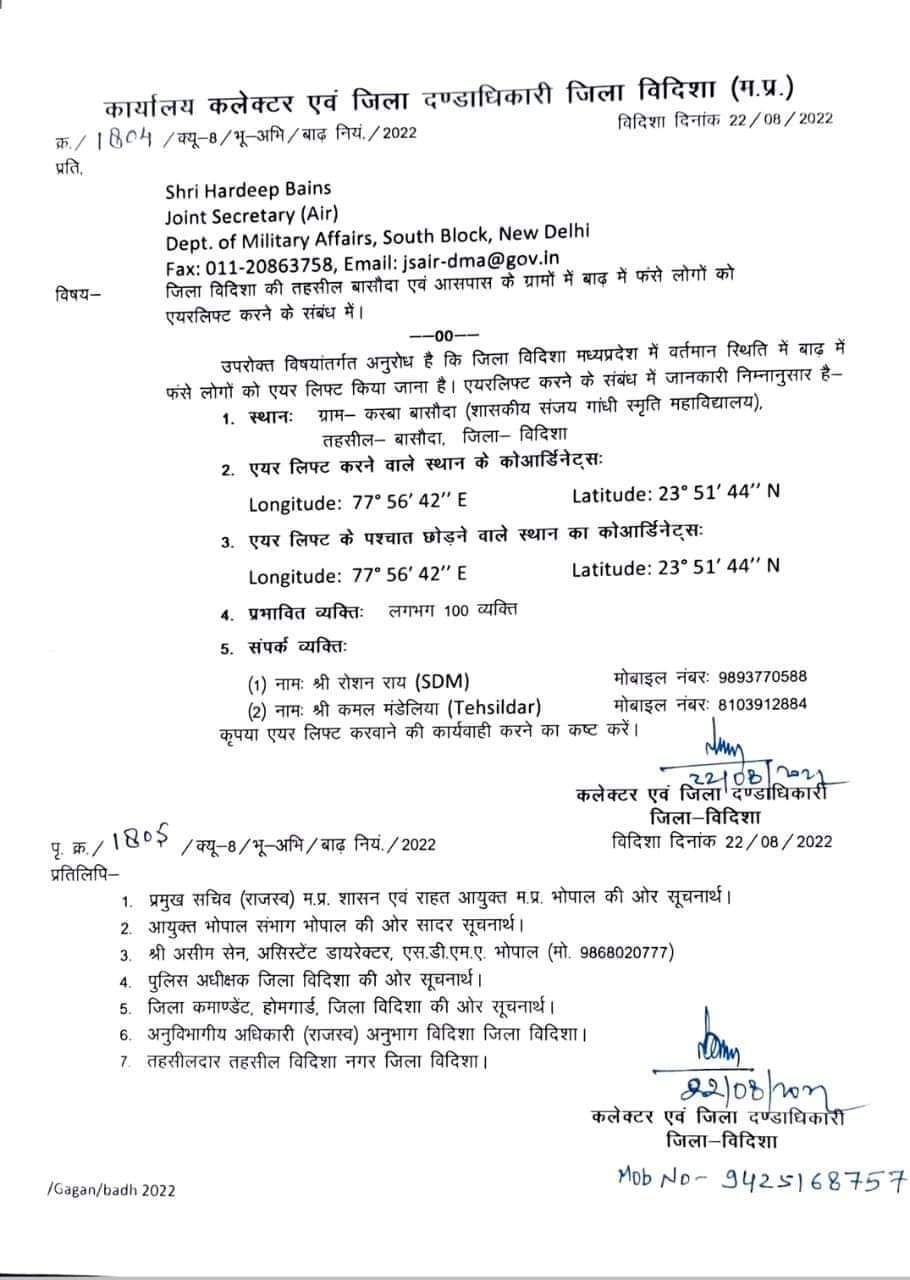 100 people trapped in the Hathwas of Samadpur and Tyonda in Basoda ...