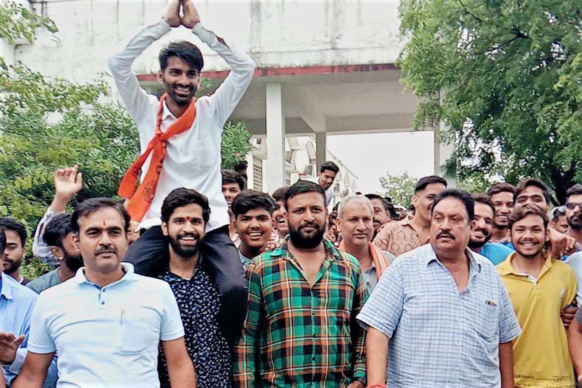 ABVP candidate elected unopposed in Amet College, atmosphere heats up ...