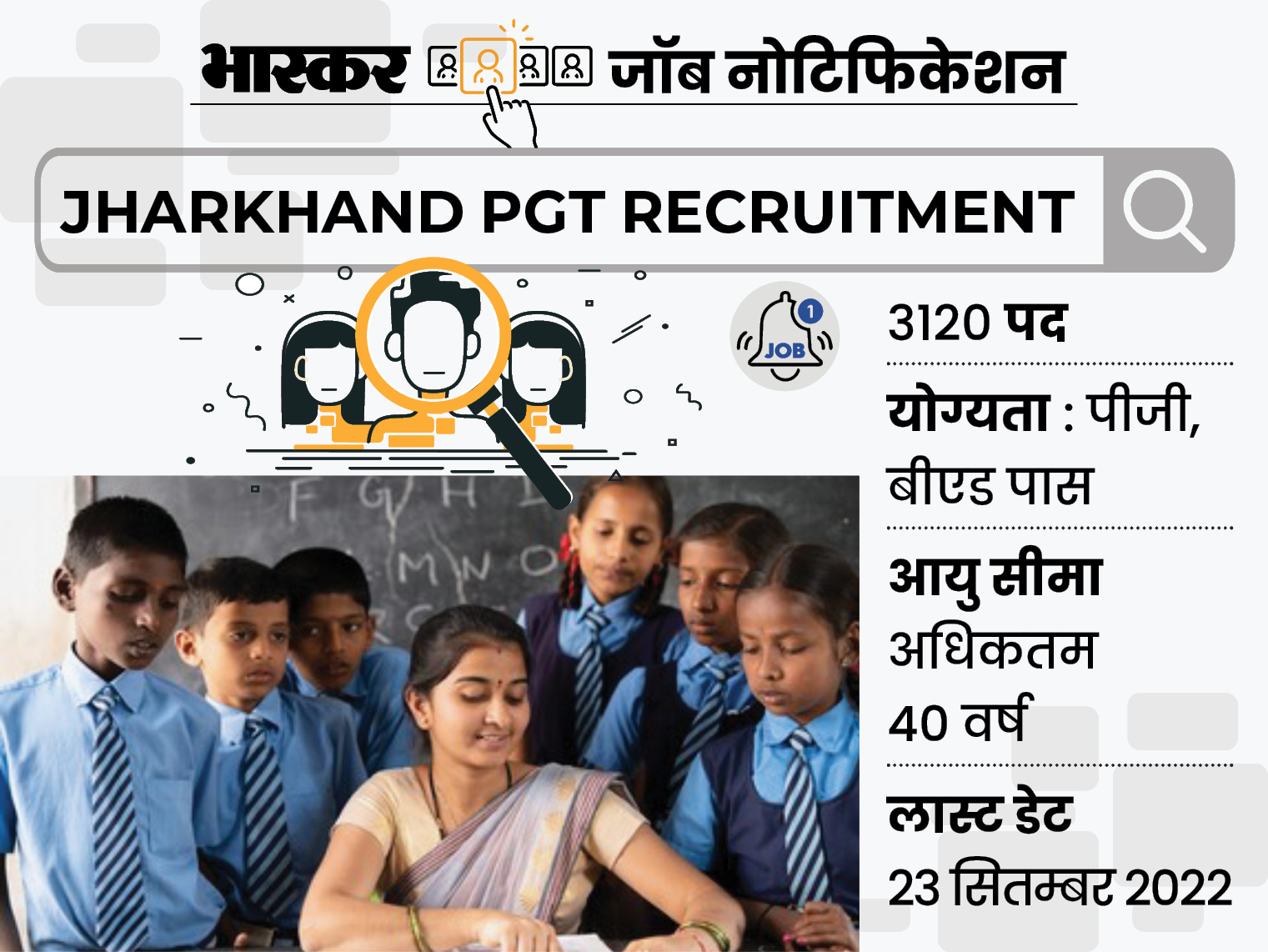 Jharkhand Staff Selection Commission Recruitment for 3120 posts of PGT ...