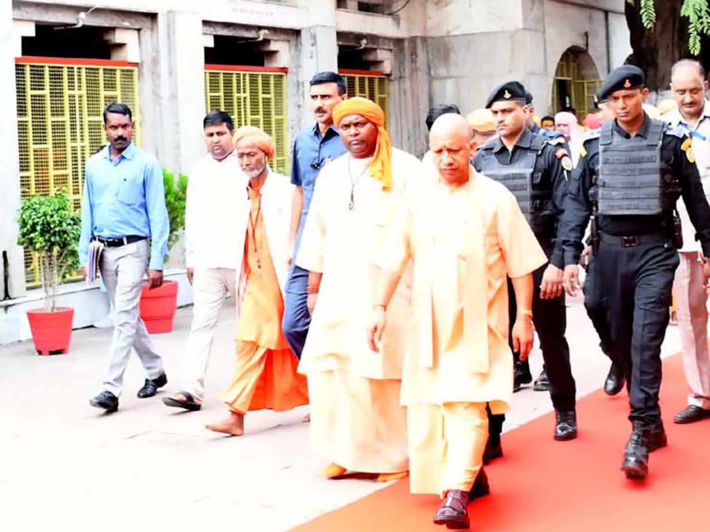 Visited at Devi Patan temple, instructions to be vigilant on disturbances from across the border ...