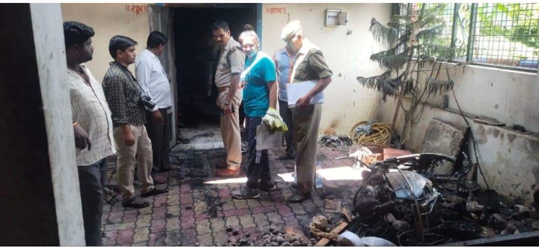 Police claimed after investigation, no suspect was seen in CCTV, fire broke out due to bike ...