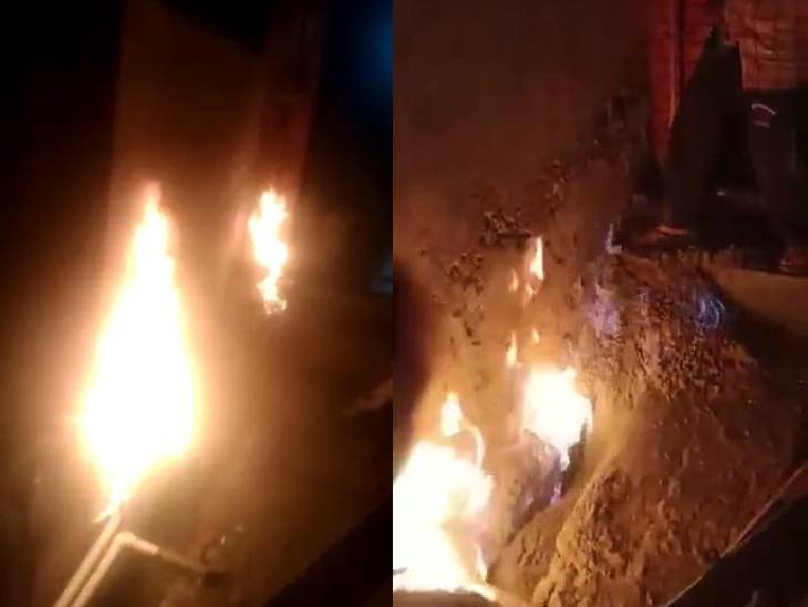 Gas meter exploded and flames started rising from the pipeline, there ...