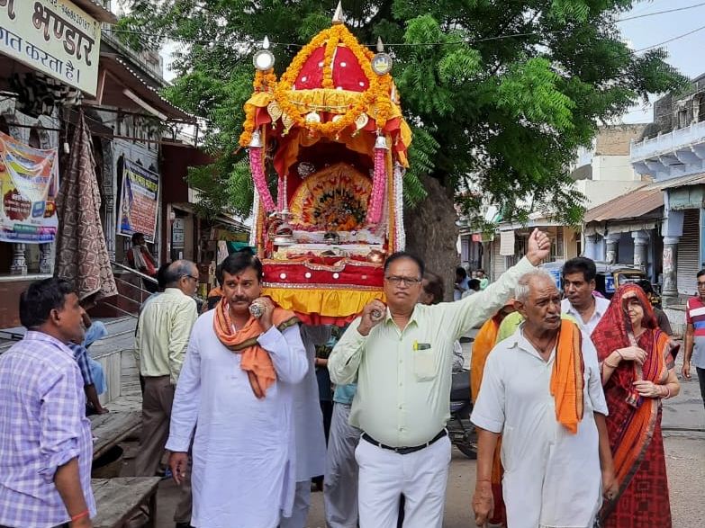 Lord's palanquin came out in four temples on Jal Jhulni Ekadashi, took ...