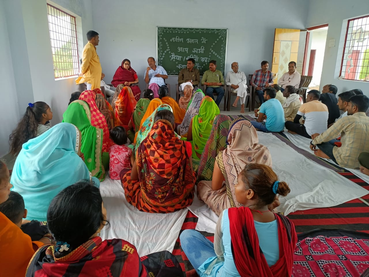 Taking stock of the arrangements made for the students in Saraswati ...