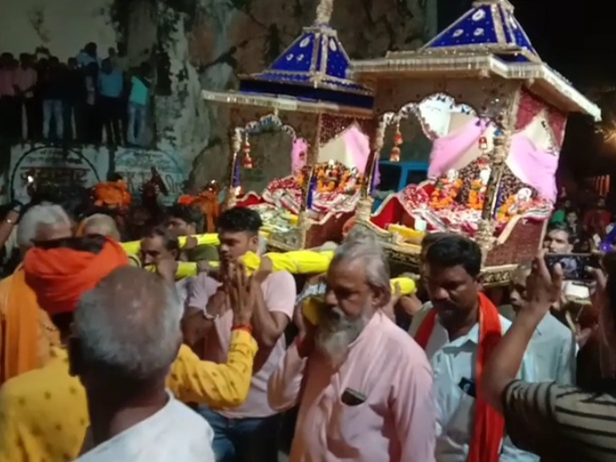 The procession took out from the temple with majestic grandeur, God ...