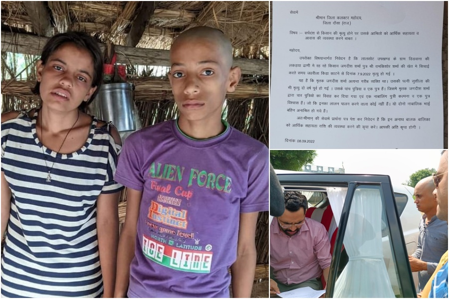 The death of the father of both the children was due to snake bite, the ...