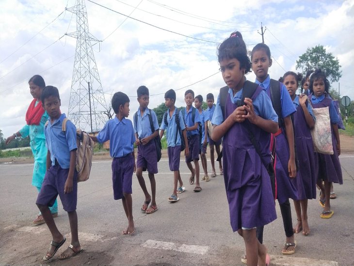 33000 KV line is passing over Amlibhauna Primary and Middle School and ...