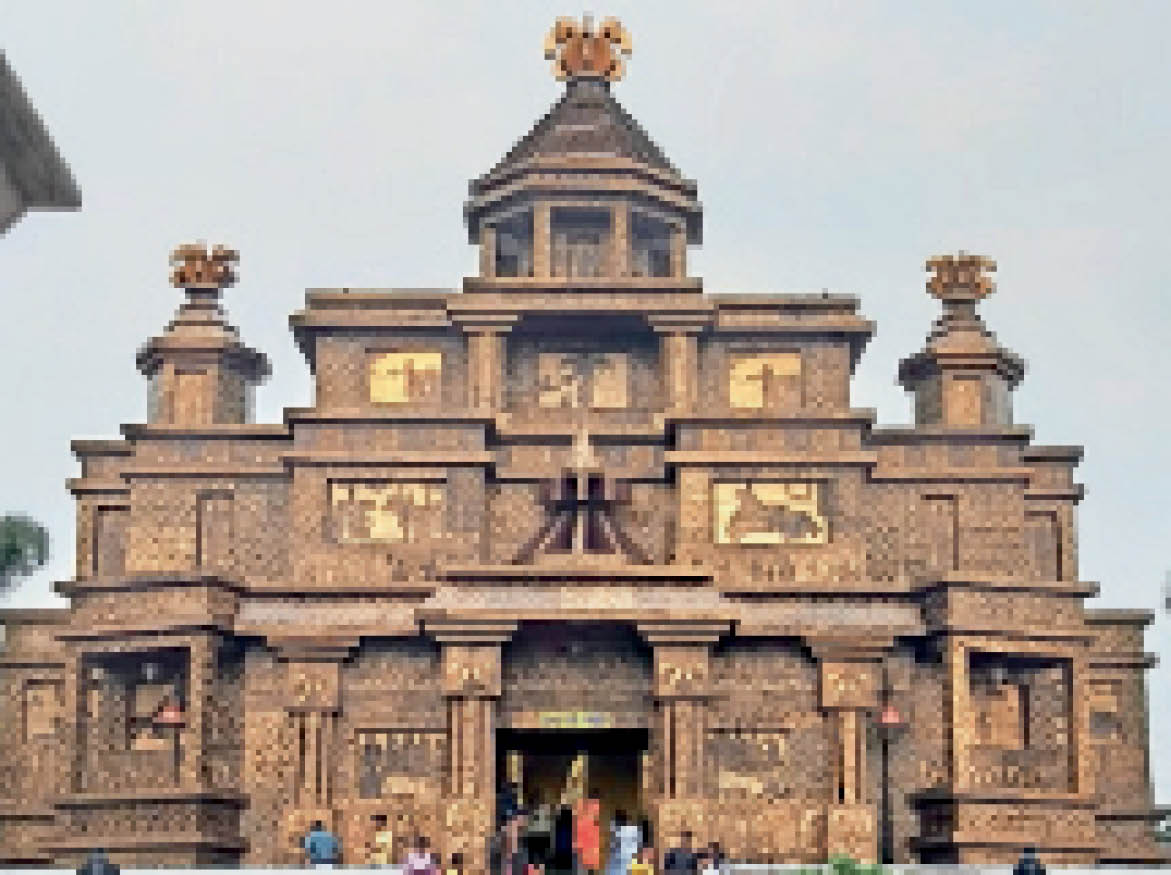 The pandal will be 70 feet high and 50 feet wide, attractive lights ...