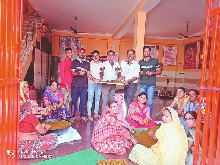 Goseva Mandal made 3 thousand ayurvedic laddus for cows