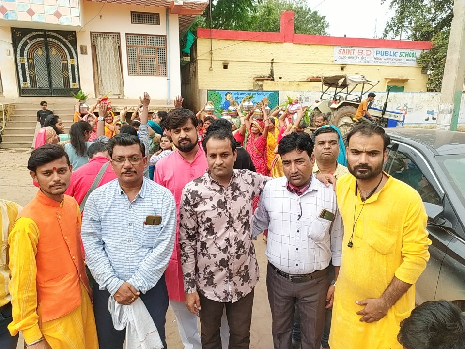 Devi temples and street corners of Sabalgarh are decorated with Mata ...