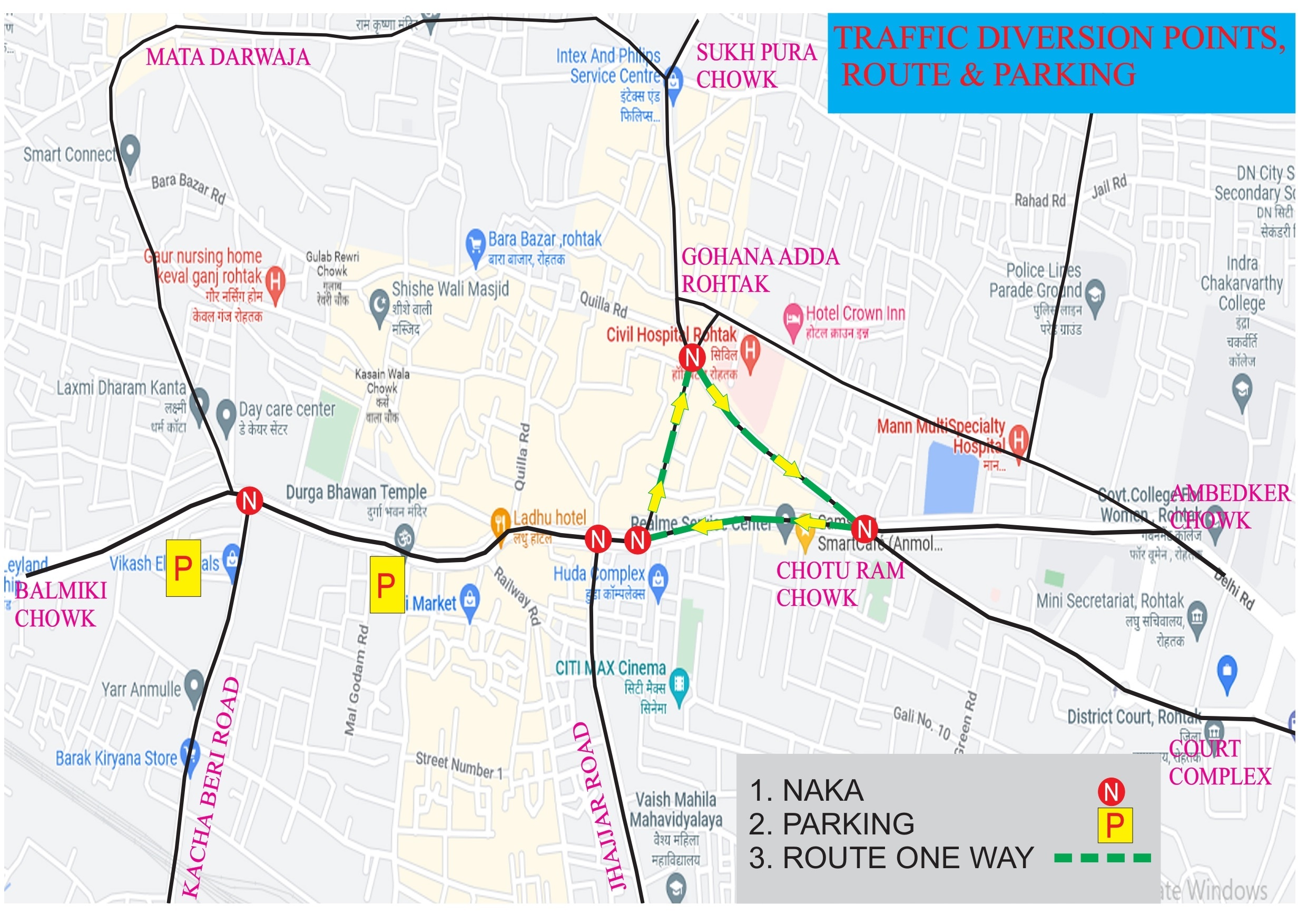 Go carefully during festive season in Rohtak, no jam so go city root ...