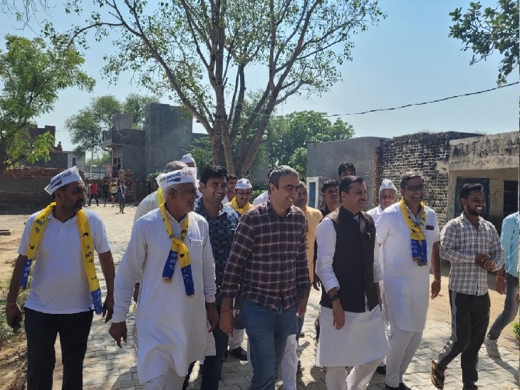 AAP Party MP Sanjay Singh Visit Hisar Adampur Education dialogue with ...