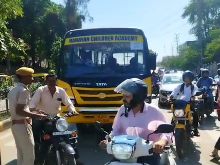 Police is doing checking at every intersection, cut challans for those ...