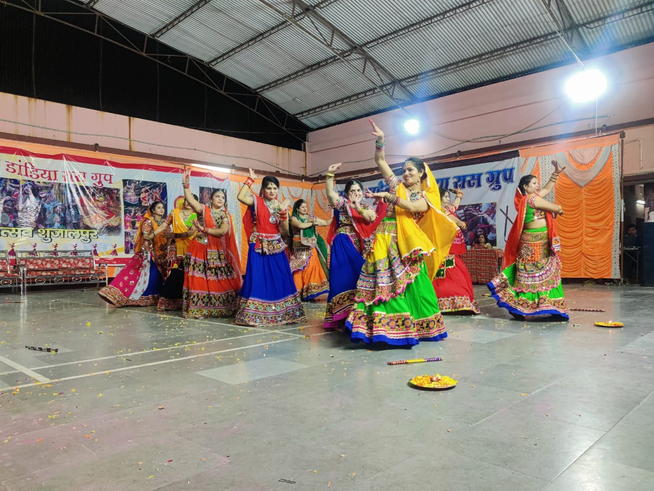 Sakhi Saheli Dandiya Raas women performed garba, lehenga-chuni, women ...