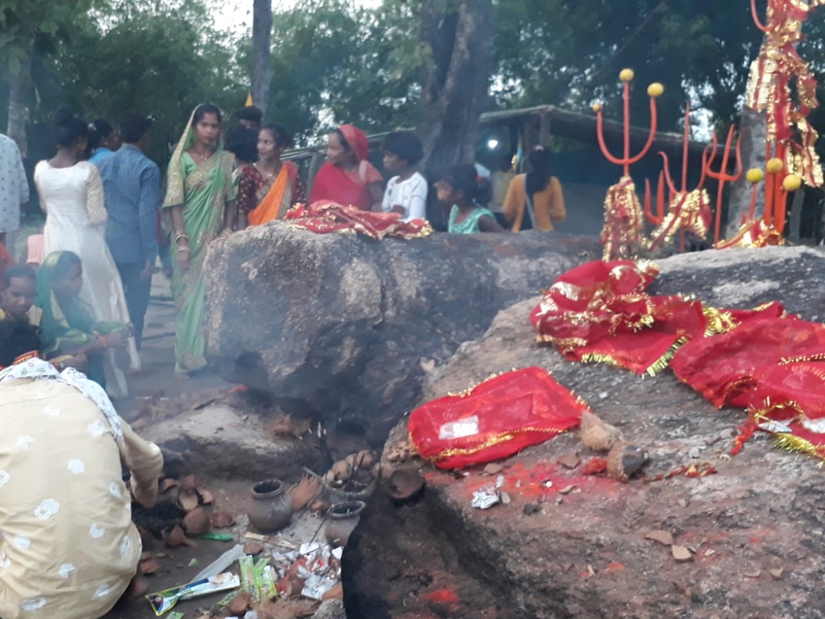 Devotees make attendance through dense forests and rocky paths on the ...