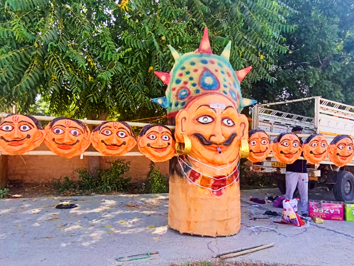 35 feet of Ravana and 30 feet of Meghnath and Kumbhakaran will burn ...