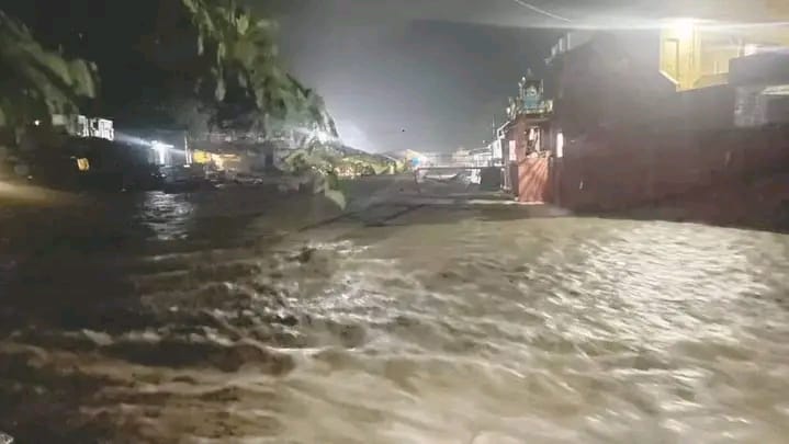 Due to the rain falling on Shivalik mountains, the river is in spate ...
