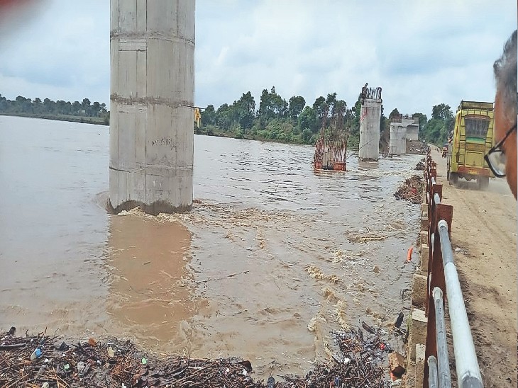 After two decades in October, the water level of the Betwa river ...