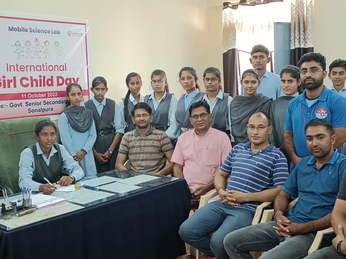 Girl student made one day school principal