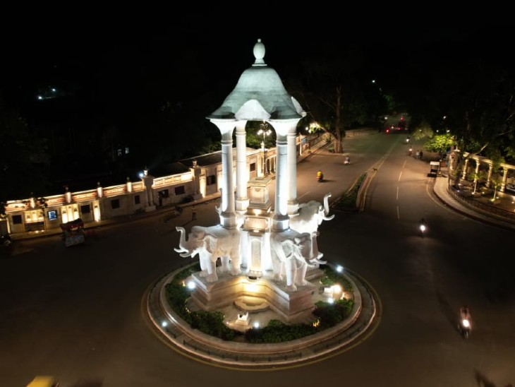 Rajasthan kota Drone video of development works in the city Udh ...