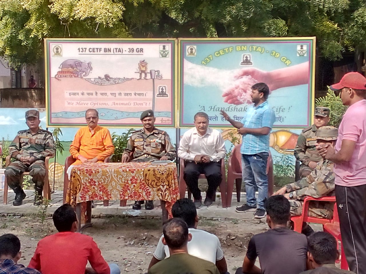 The soldiers of Ganga Task Force Battalion planted trees and informed ...