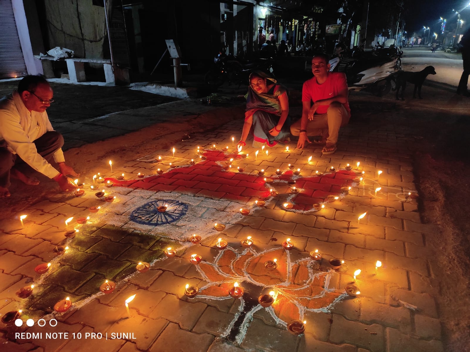 In the memory of the martyrs, lamps of reverence were lit, Rangoli was ...