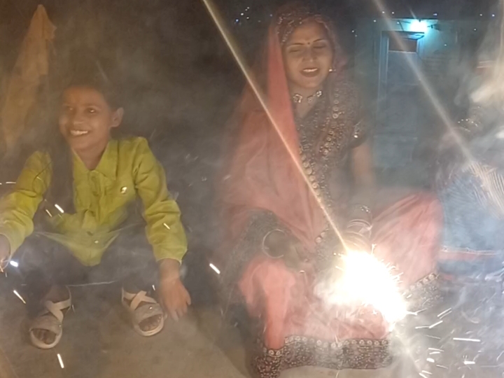 Till late night, people used fireworks fiercely, wishing each other a ...