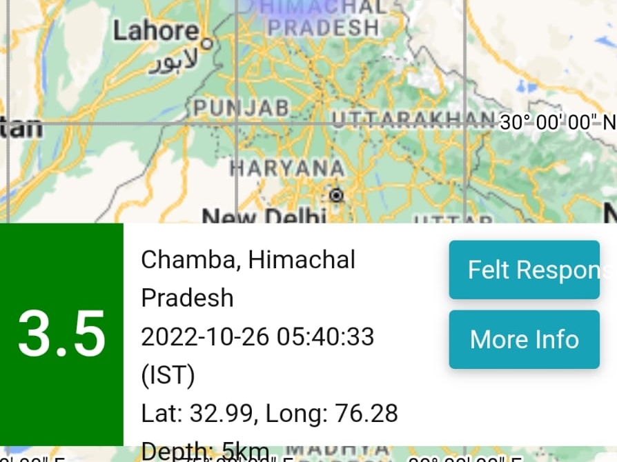 Kullu: Earthquake tremors in Chamba's Pangi | चंबा के पांगी में भूकंप ...