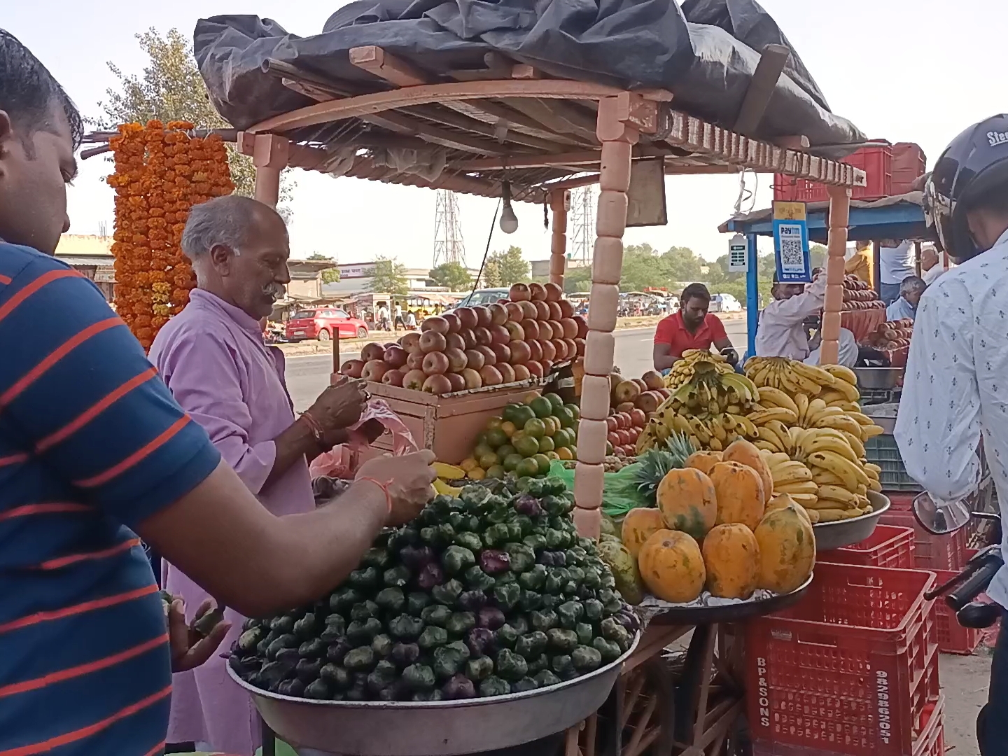 This time people are buying more fruits than sweets in the market ...