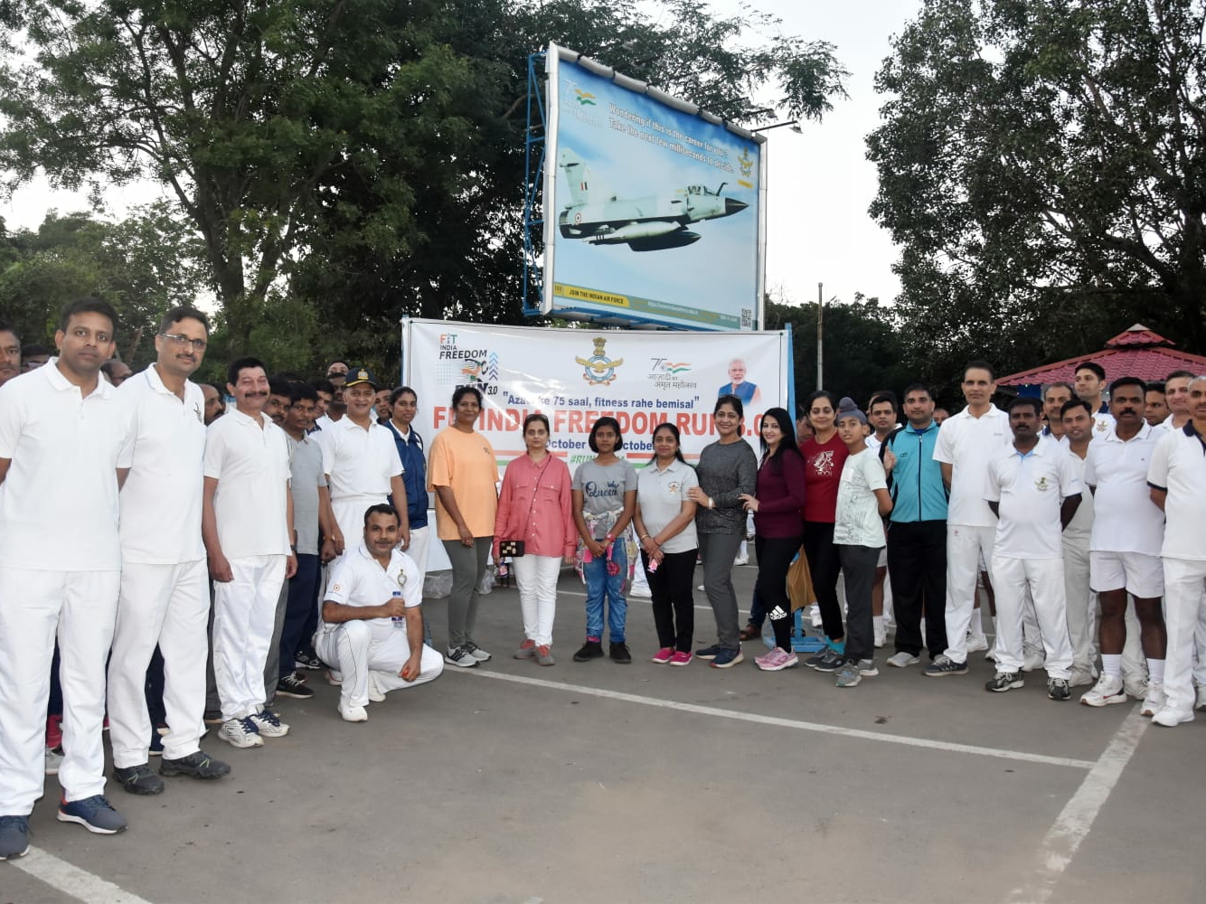 Air Force officers-employees and relatives ran at Air Force Station ...