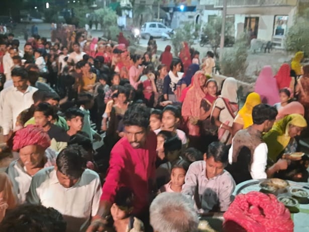 Bhog offered after Maha Aarti in uprooted Balaji and Siddha Ganesh ...