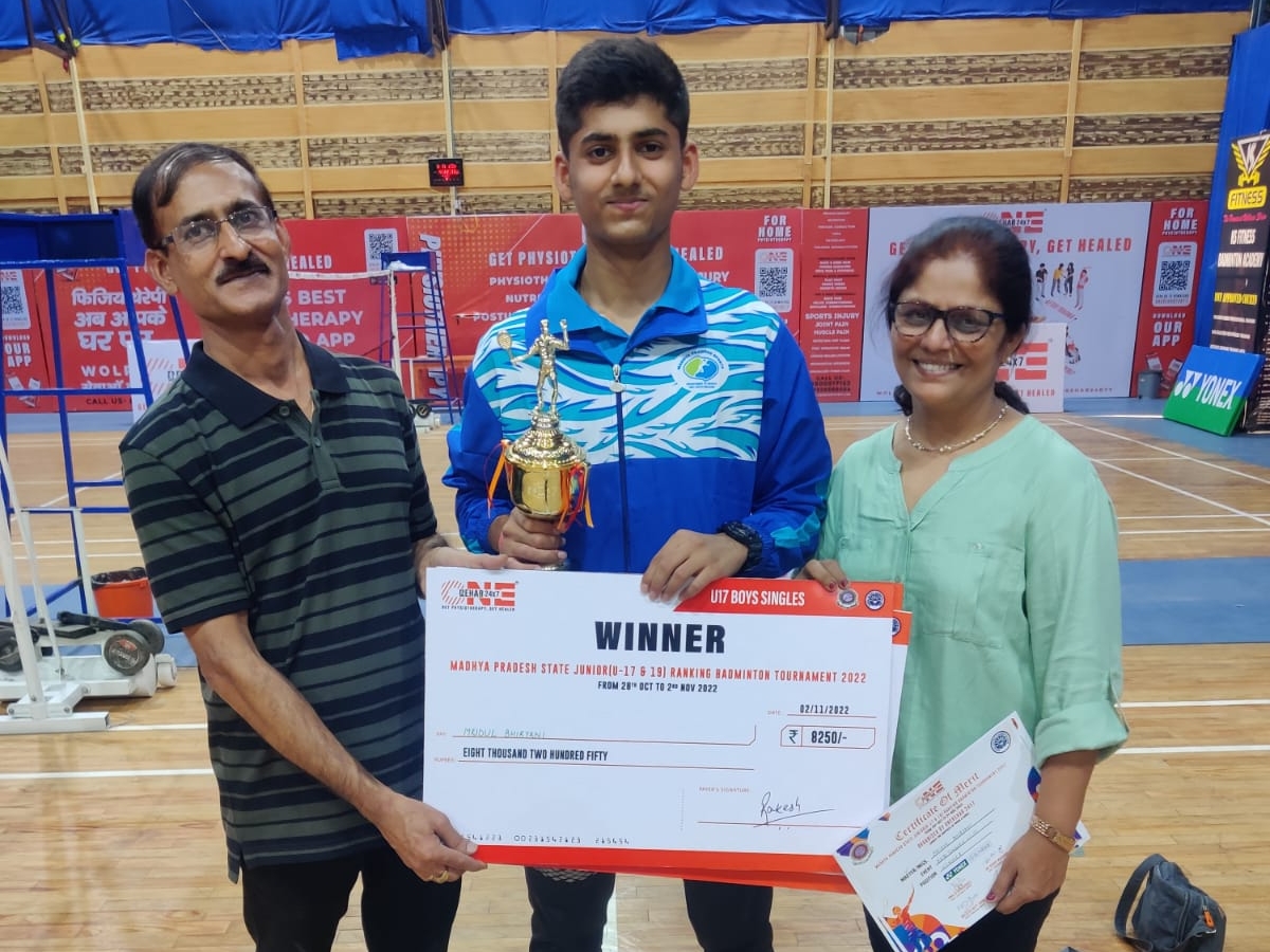 Won double title in Madhya Pradesh State Junior (U-17) badminton ...