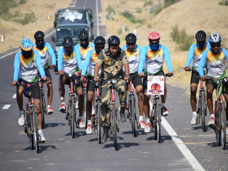 jammu kashmir Cycle rally reaches Barmer border from Jammu and Kashmir ...