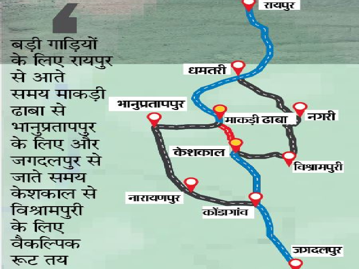 Entry of heavy vehicles banned at Keshkal Ghat from today to 11 due to ...