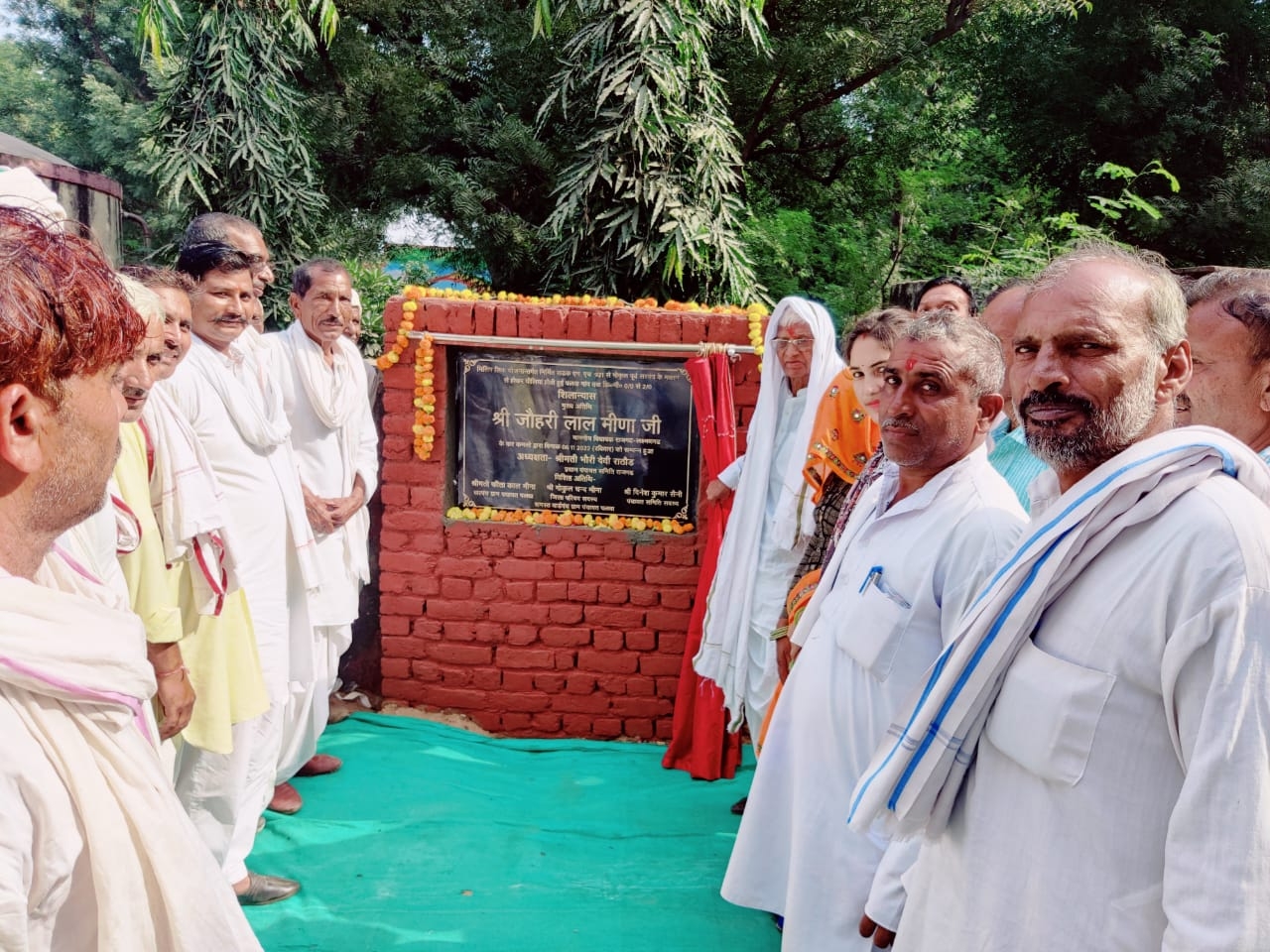 MLA Johri Lal Meena laid the foundation stone, villagers honored | 50 ...