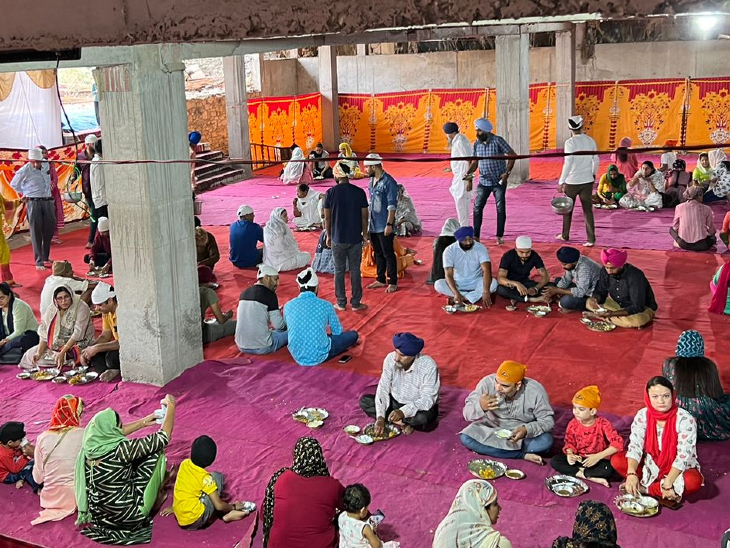 Gurudwara decorated on the festival of light of Guru Nanak Devji, the ...
