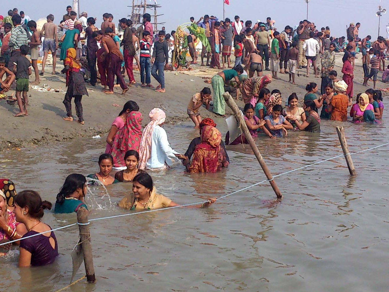 On the occasion of Margasish Krishna Paksha Pratipada, devotees take a ...