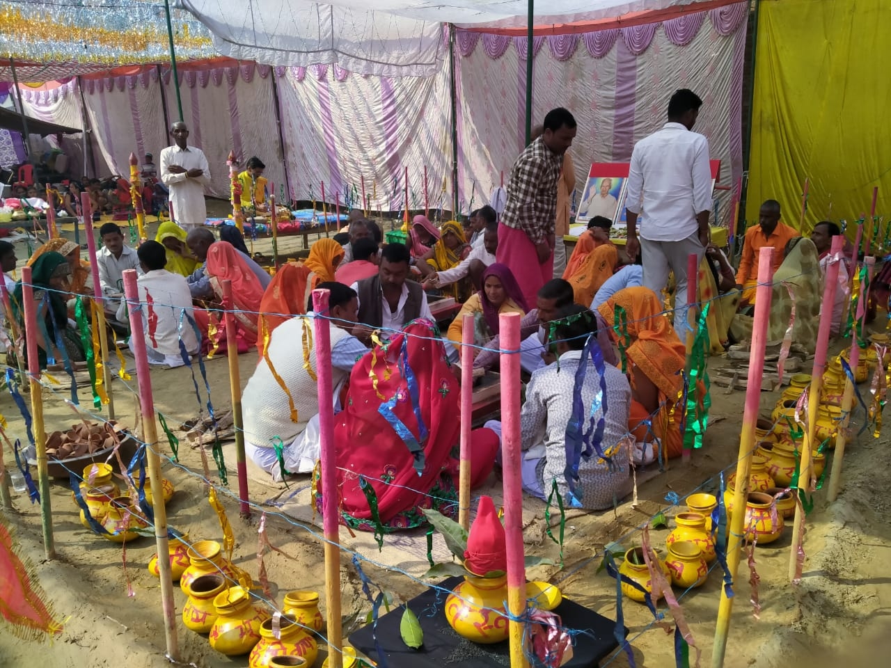 Sacrifices are being made amid chanting of Vedic mantras, a group from ...