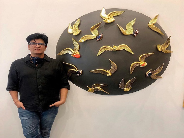 Pinkcity artist Manish Sharma's artwork displayed at Singapore Art Fair ...