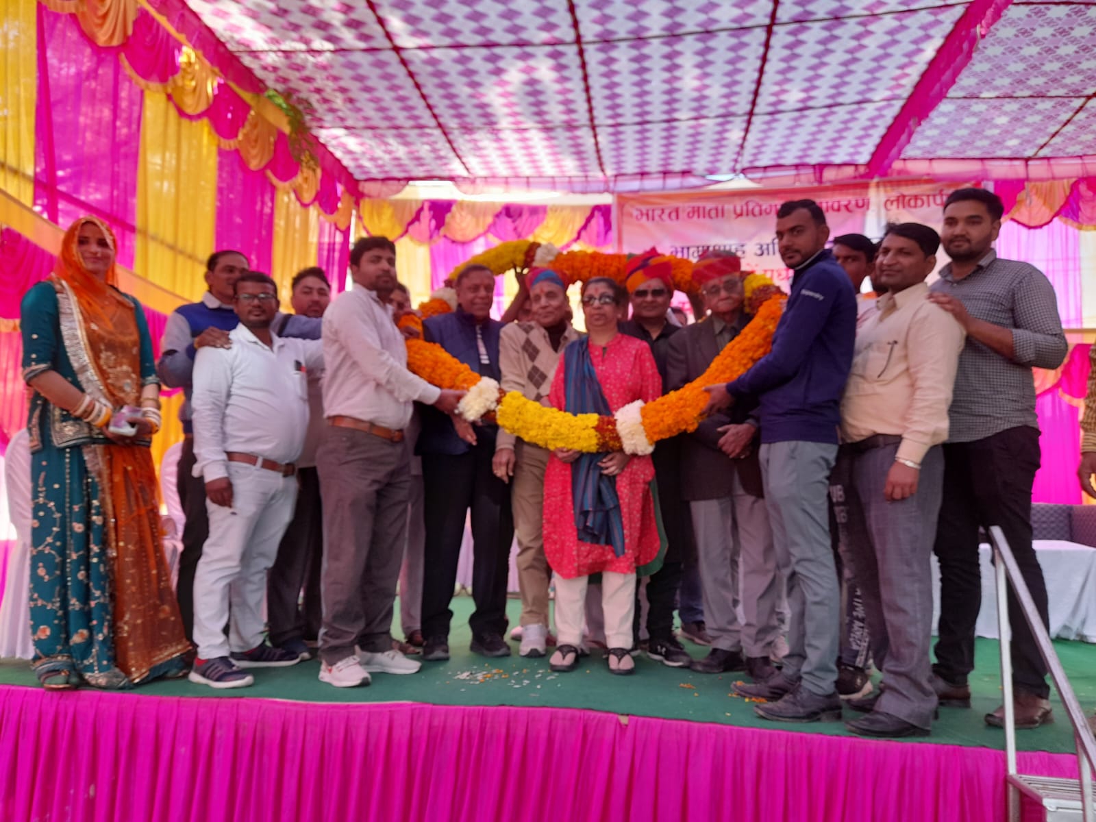 Construction done with the cooperation of Bhamashah Kajadia family ...