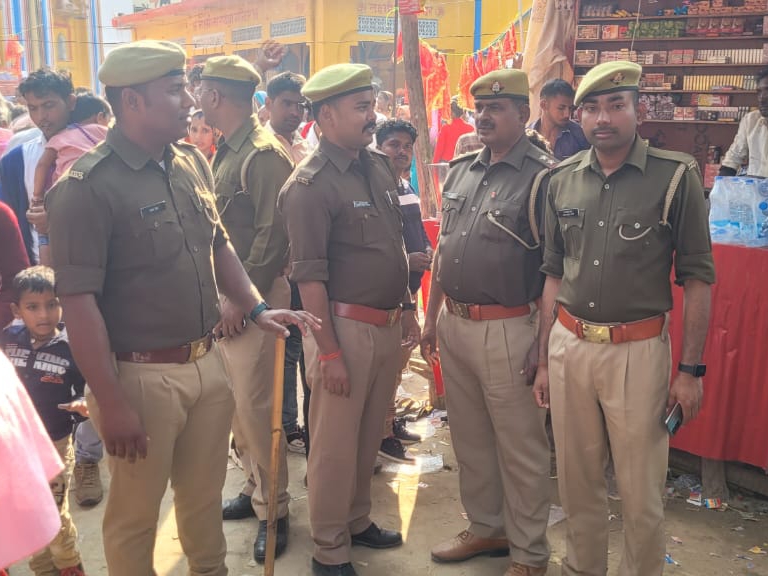 Crowd of people gathered in historical Jigina Dham, thousands of people ...