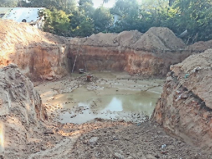 The contractor excavated up to 15 feet to build a new tank, water and ...