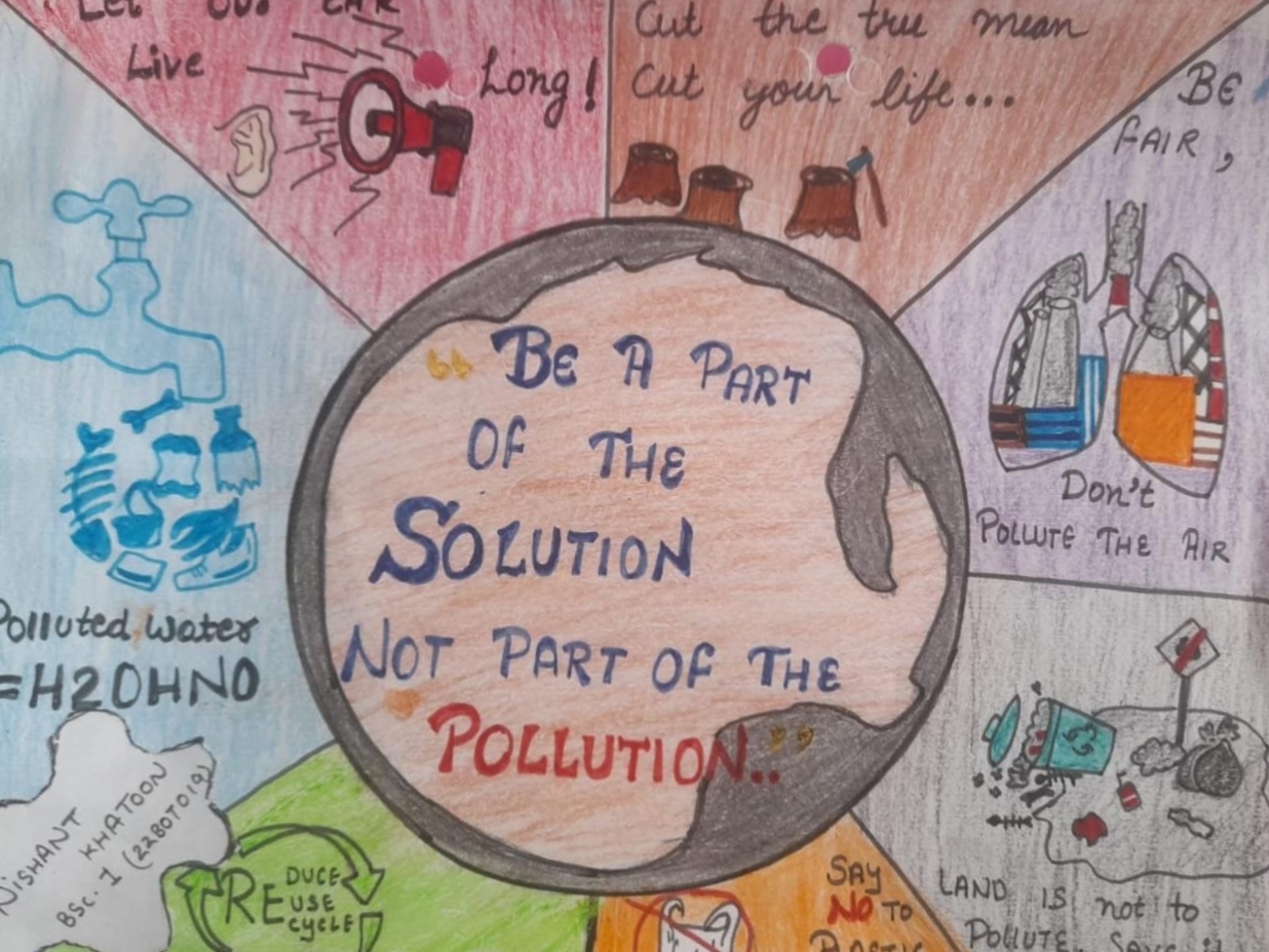 Poster Making Competition at Una PG College | ऊना PG कॉलेज में पोस्टर ...