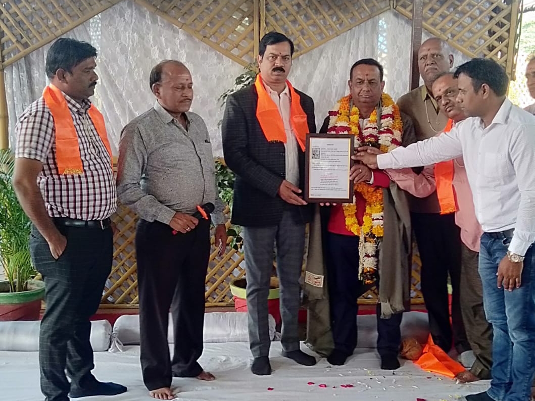 Guests felicitated Bade Babu Deepak Pradhan with felicitation letter ...