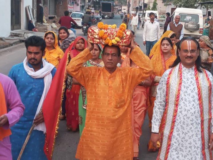 On the first day of the ceremony, the Kalshayatra came out with pomp ...