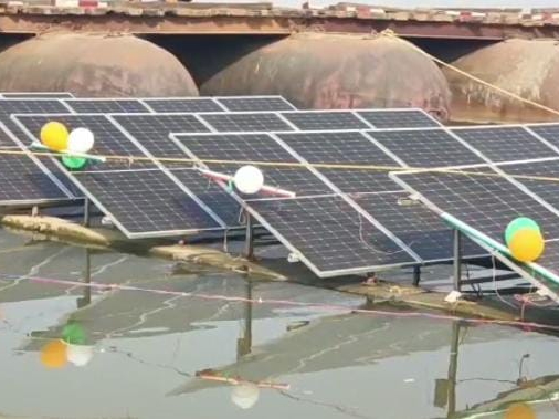 Floating Solar Grid I-Ghat inaugurated at Kada's Kubri Ghat ...