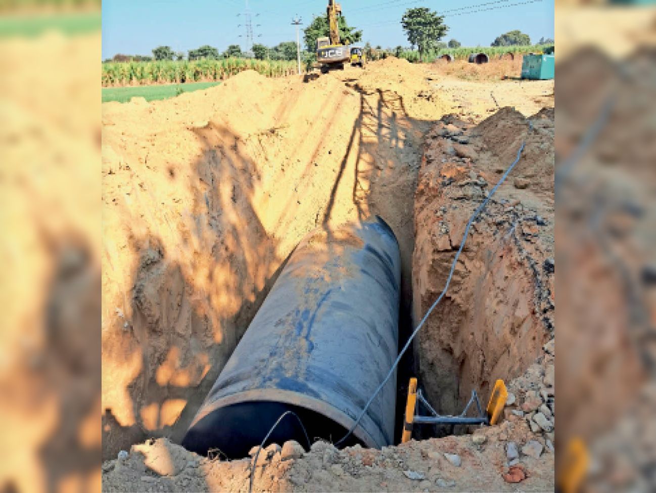 3 km from Alawalpur to Doli. It took 3 months to lay the pipeline ...